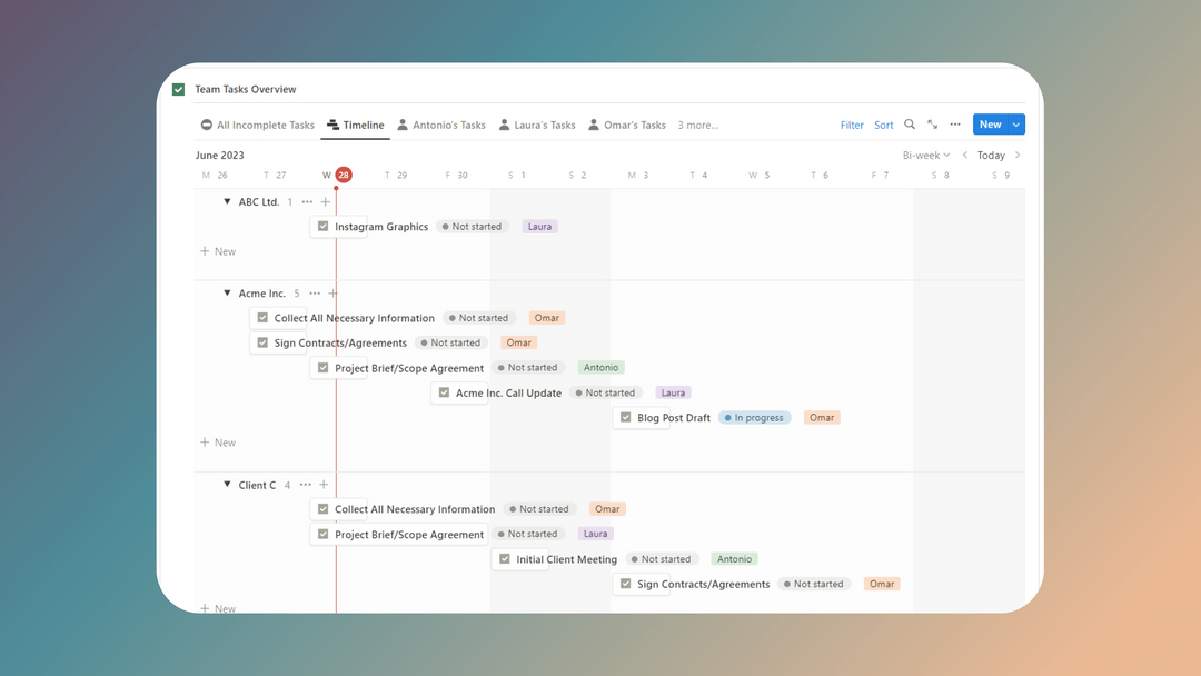 Notion Team Tasks Template (2023 New Features) | Landmark Labs